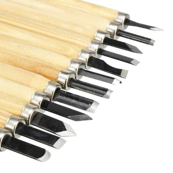Gouges Artisanat Sculpture Outil de Gravure 12 pieces