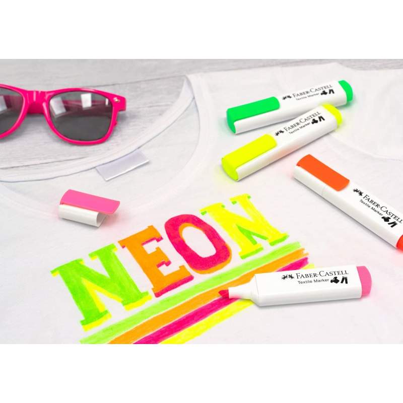 Textile Fabric Marker – Orange Fluo Faber Castell